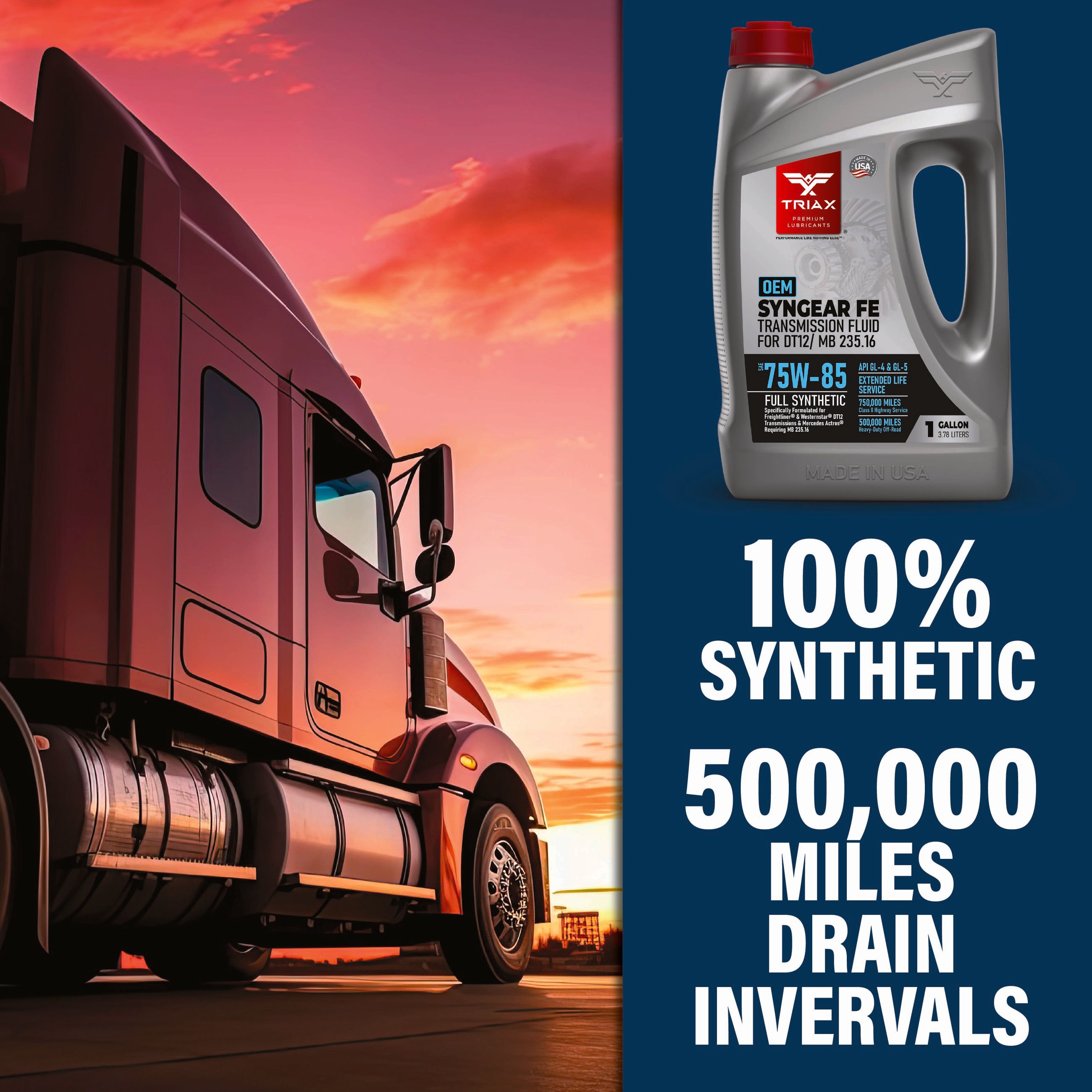 TRIAX SynGear FE 75W-85 | DT12 & MB 235.16 – TRIAX Lubricants