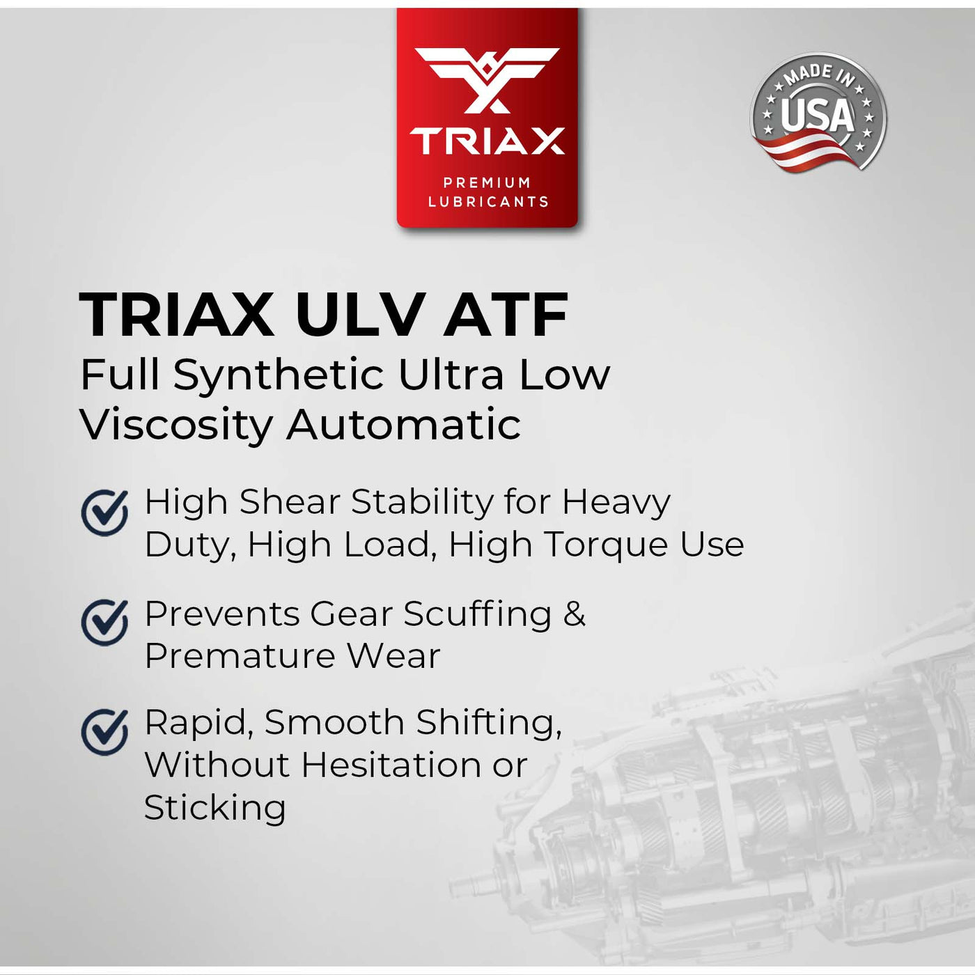 TRIAX ULV ATF Full Synthetic – TRIAX Lubricants