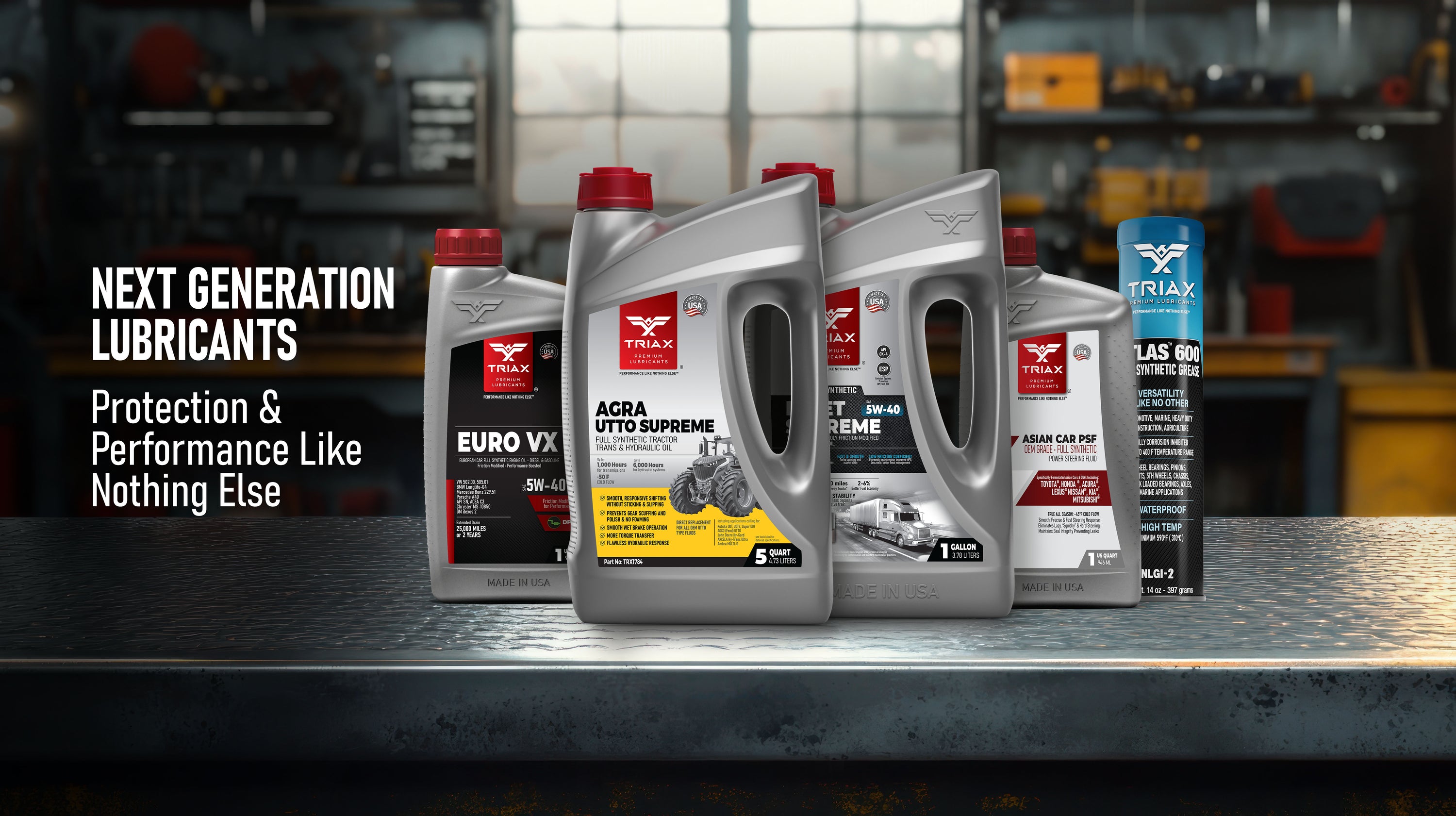 Engine Oils, Transmission Fluids, and Specialty Fluids – TRIAX Lubricants